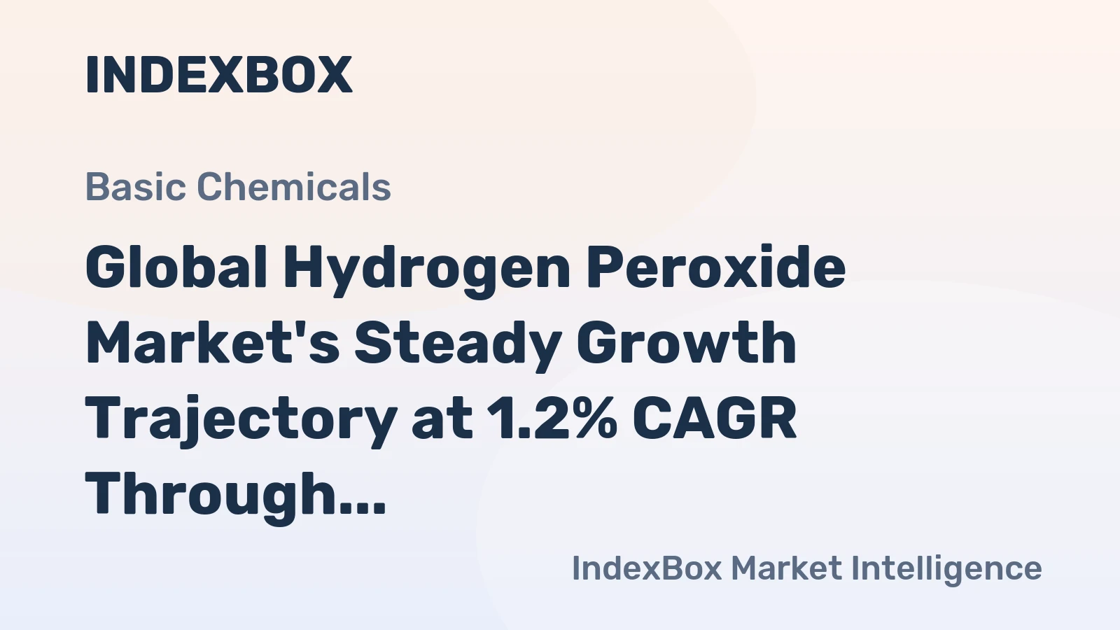Global Hydrogen Peroxide Market's Steady Growth Trajectory at 1.2% CAGR Through 2035