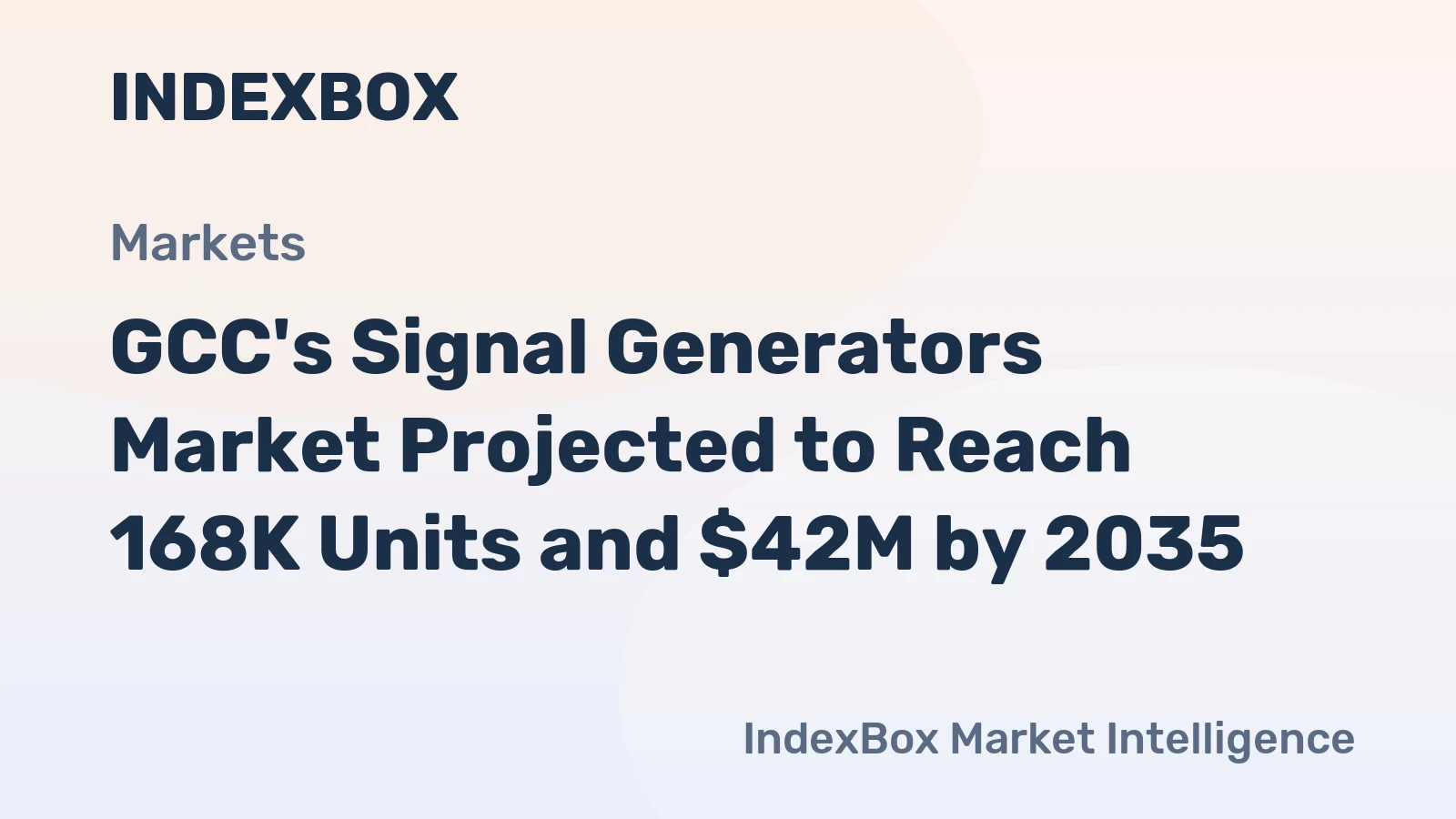 GCC's Signal Generators Market Projected to Reach 168K Units and $42M by 2035