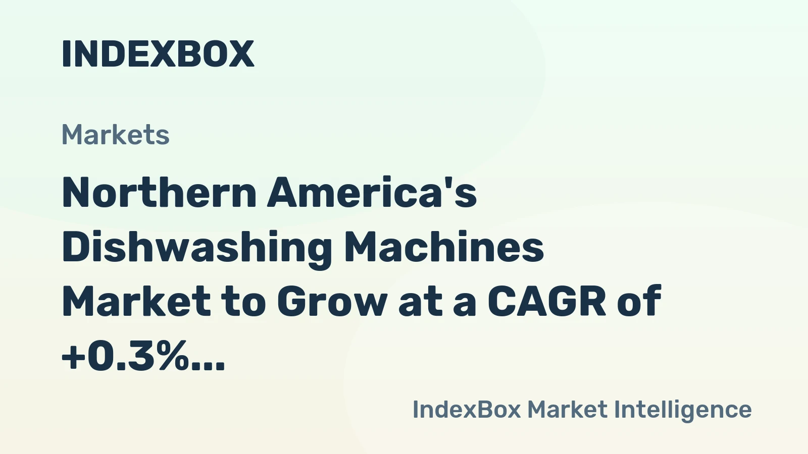 Northern America's Dishwashing Machines Market to Grow at a CAGR of +0.3% over the Next Decade, Reaching 11M Units by 2035