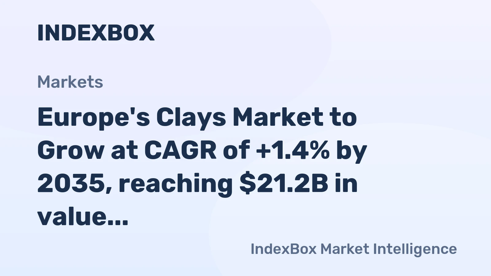 Europe's Clays Market to Grow at CAGR of +1.4% by 2035, reaching $21.2B in value