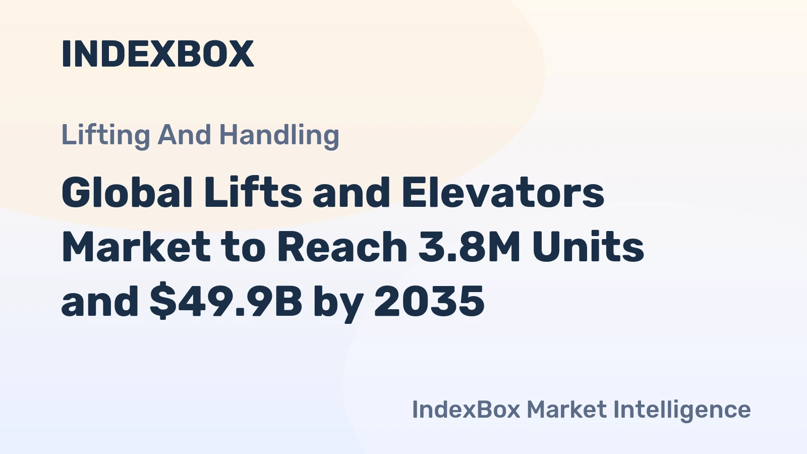 Global Lifts and Elevators Market to Reach 3.8M Units and $49.9B by 2035