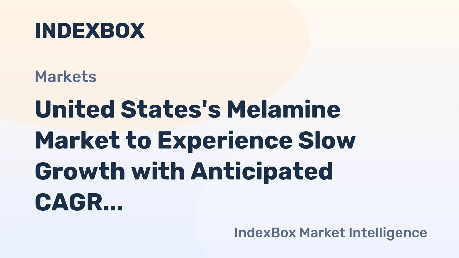United States's Melamine Market to Experience Slow Growth with Anticipated CAGR of +0.9% in Volume and +1.9% in Value from 2024 to 2035