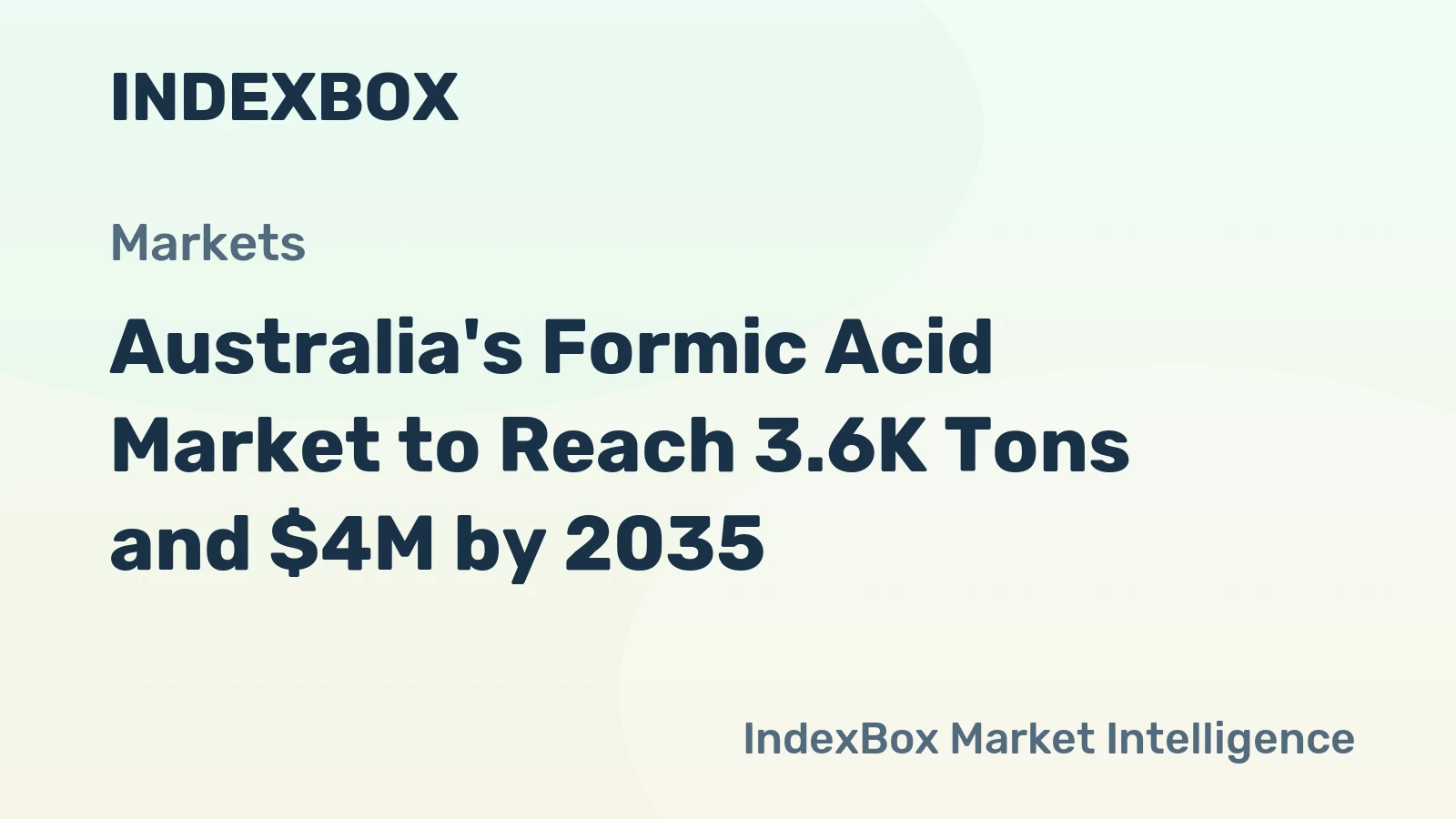 Australia's Formic Acid Market to Reach 3.6K Tons and $4M by 2035