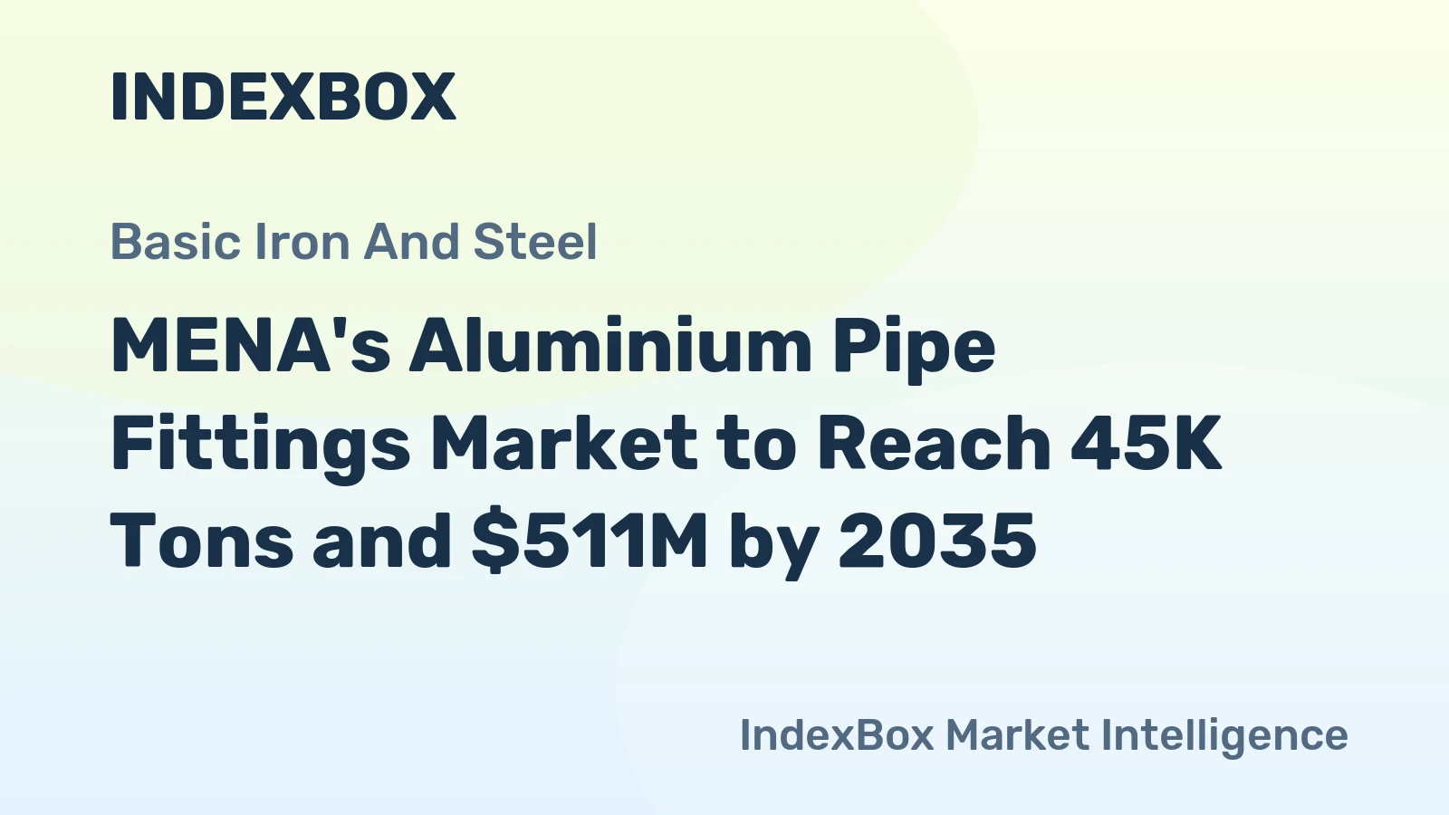 MENA's Aluminium Pipe Fittings Market to Reach 45K Tons and $511M by 2035