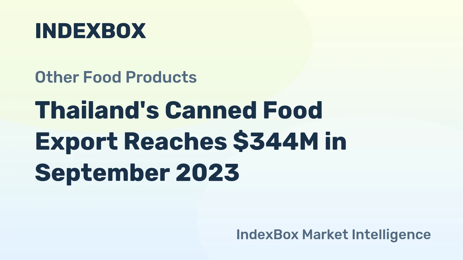 Thailand's Canned Food Export Reaches $344M in September 2023