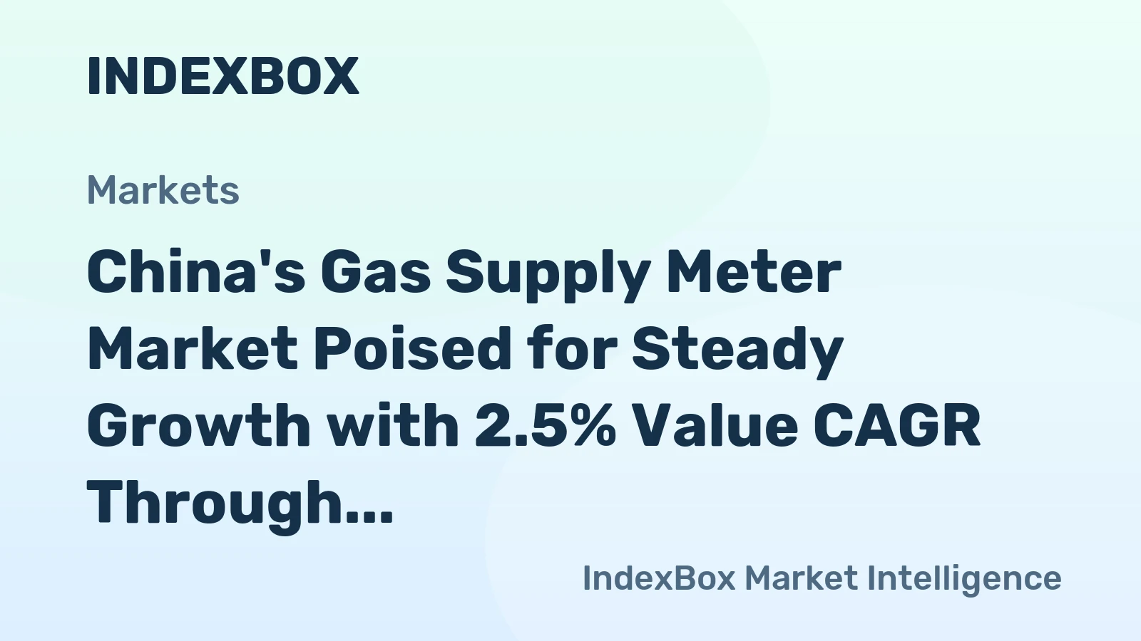 China's Gas Supply Meter Market Poised for Steady Growth with 2.5% Value CAGR Through 2035