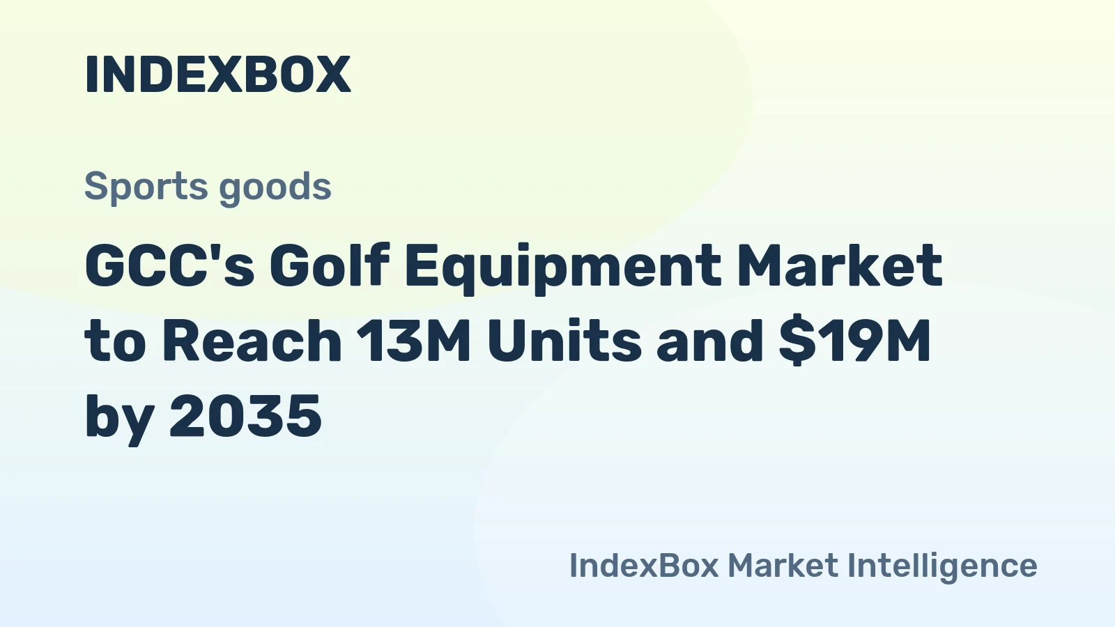 GCC's Golf Equipment Market to Reach 13M Units and $19M by 2035
