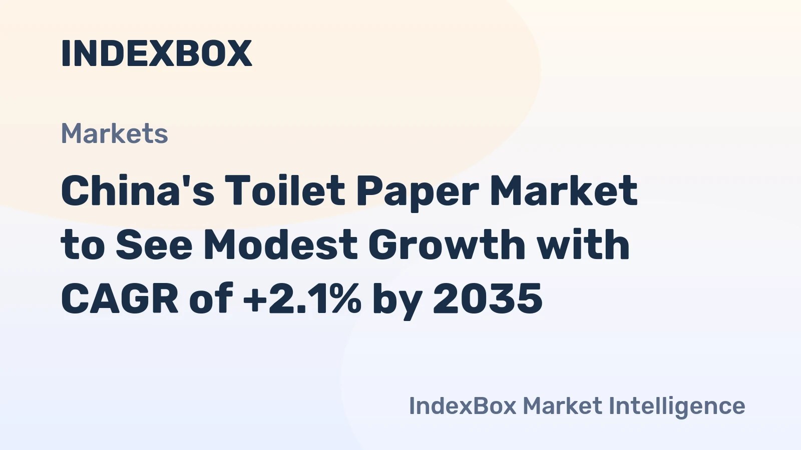 China's Toilet Paper Market to See Modest Growth with CAGR of +2.1% by 2035