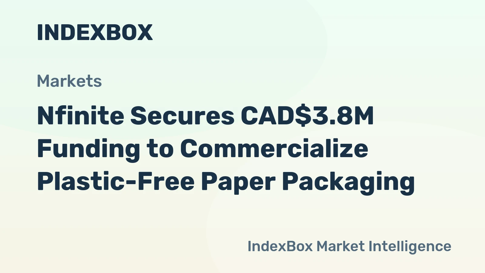 Nfinite Secures CAD$3.8M Funding to Commercialize Plastic-Free Paper Packaging
