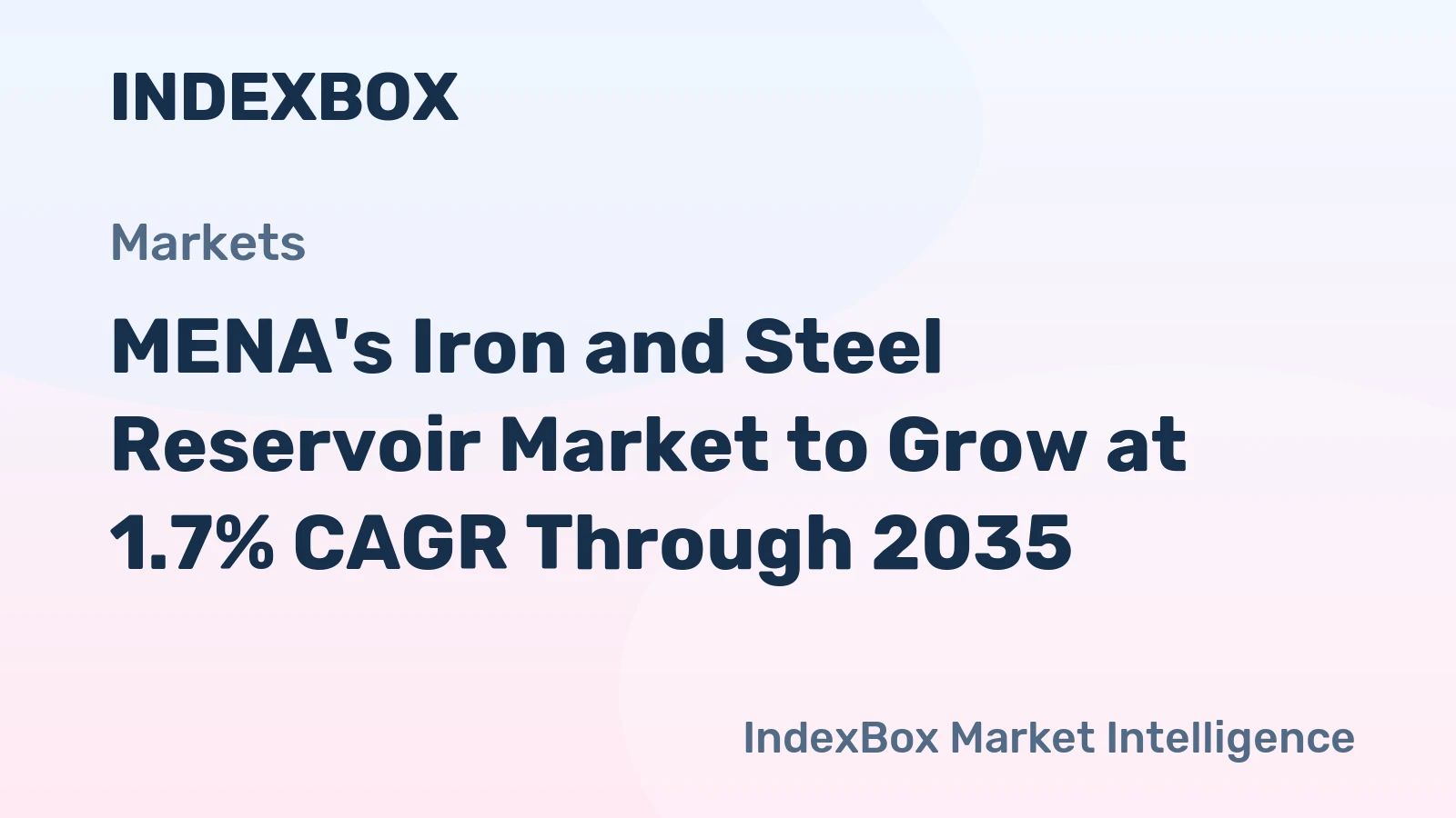 MENA's Iron and Steel Reservoir Market to Grow at 1.7% CAGR Through 2035