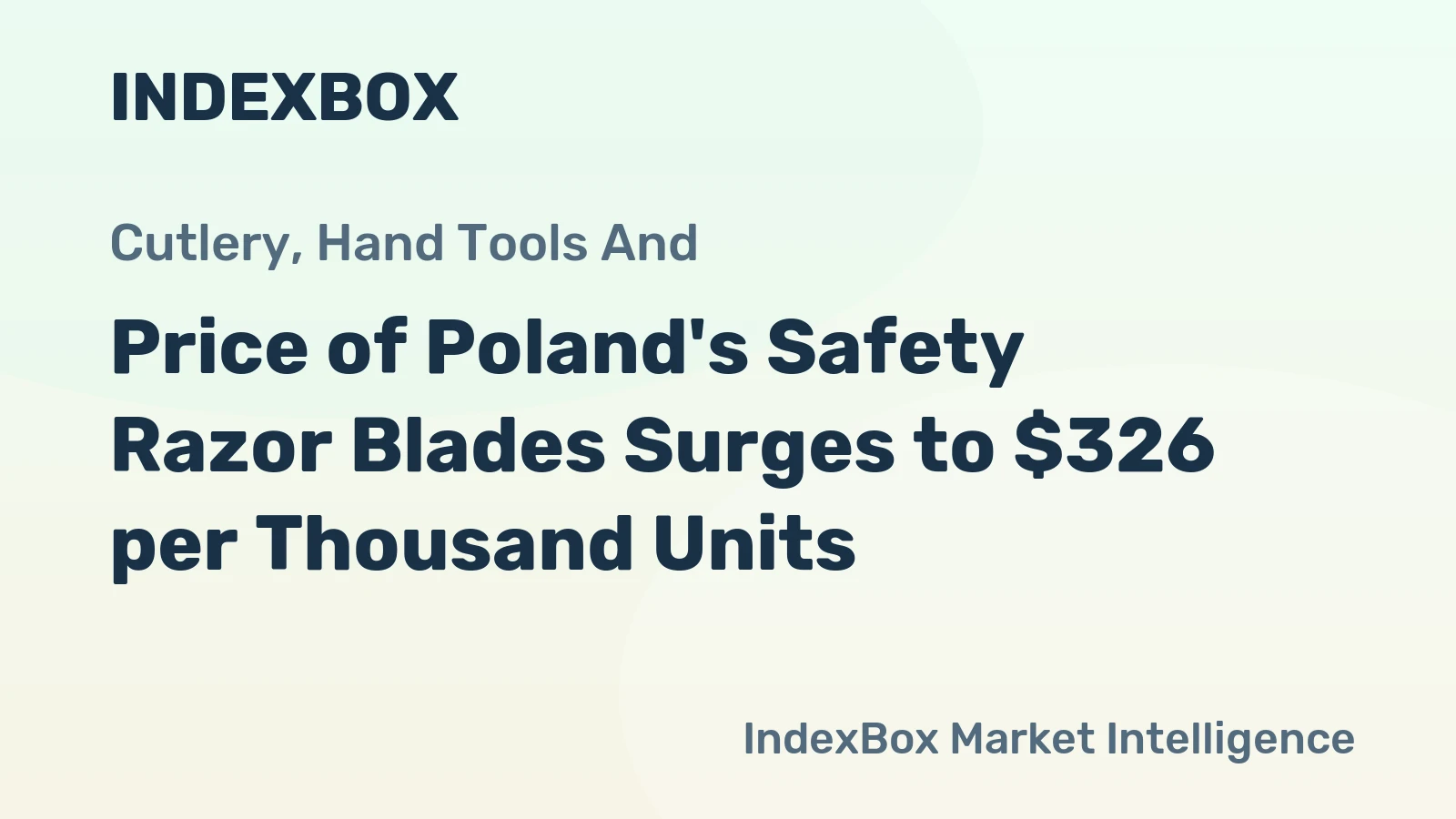 Price of Poland's Safety Razor Blades Surges to $326 per Thousand Units