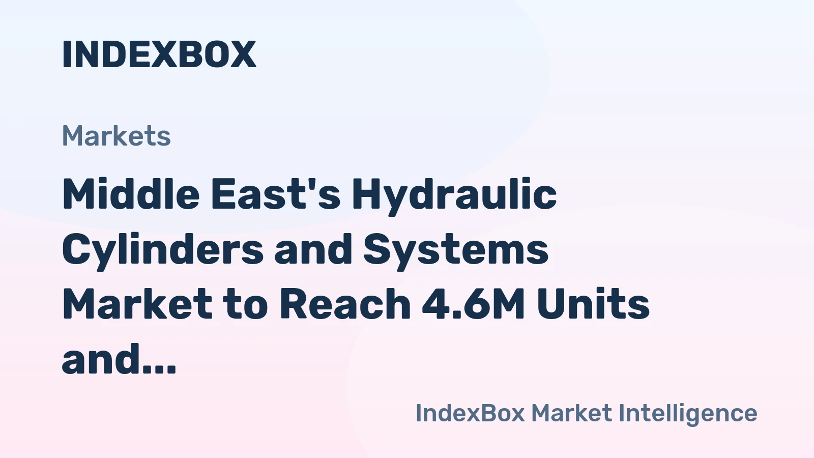 Middle East's Hydraulic Cylinders and Systems Market to Reach 4.6M Units and $2.2B by 2035, Driven by Increasing Demand