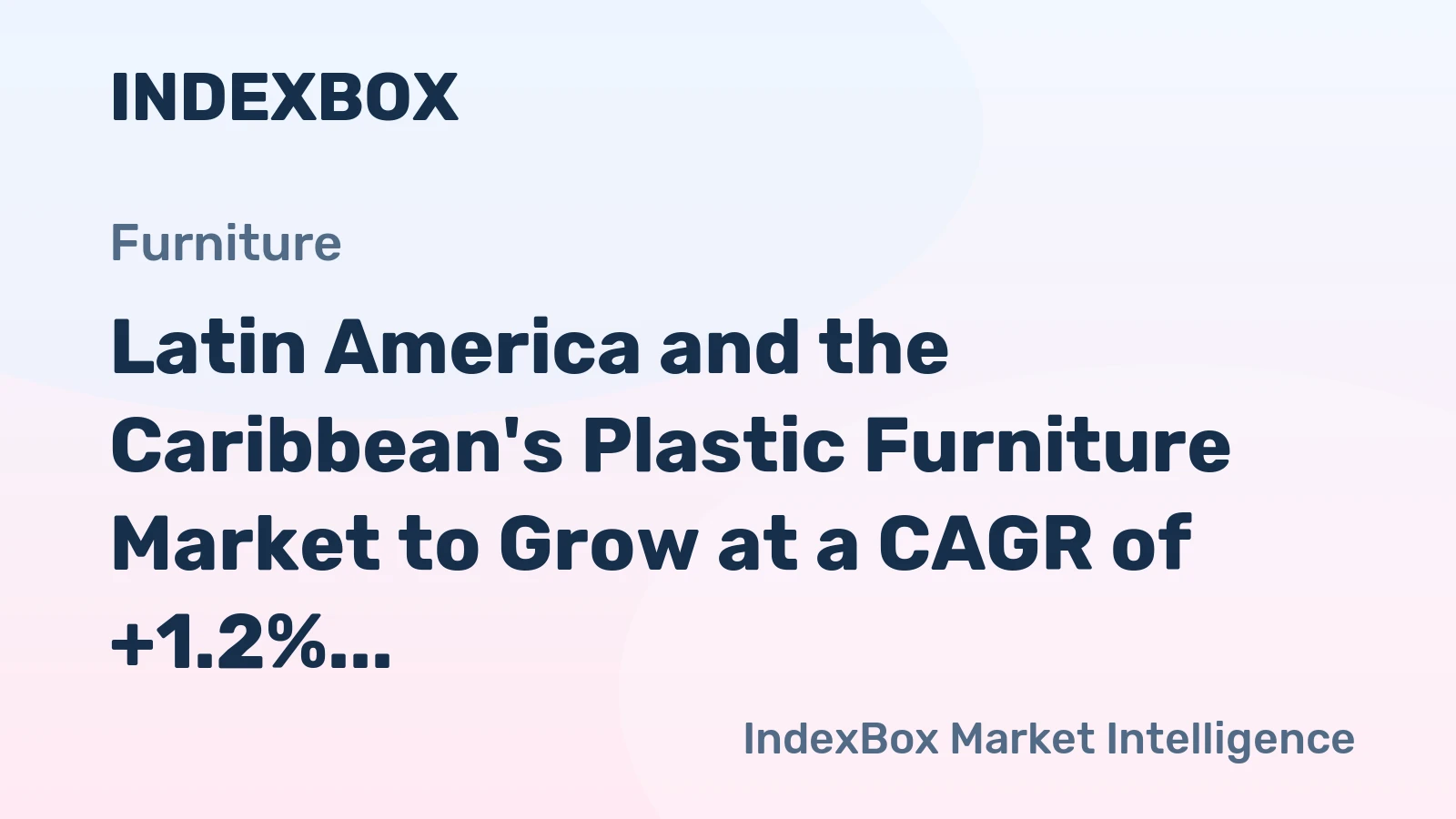 Latin America and the Caribbean's Plastic Furniture Market to Grow at a CAGR of +1.2% through 2035