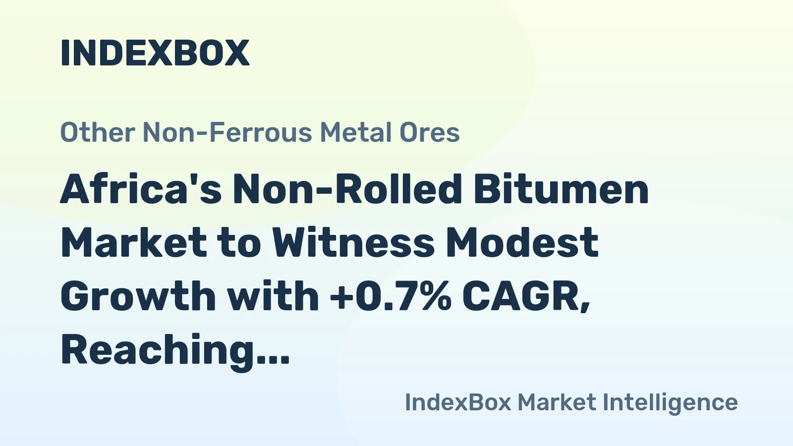 Africa's Non-Rolled Bitumen Market to Witness Modest Growth with +0.7% CAGR, Reaching 601K Tons by 2035