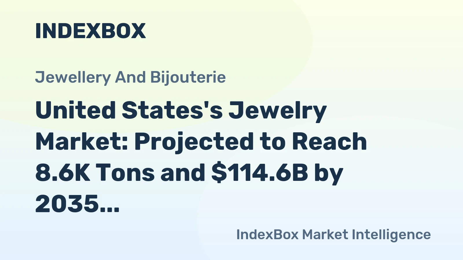 United States's Jewelry Market: Projected to Reach 8.6K Tons and $114.6B by 2035