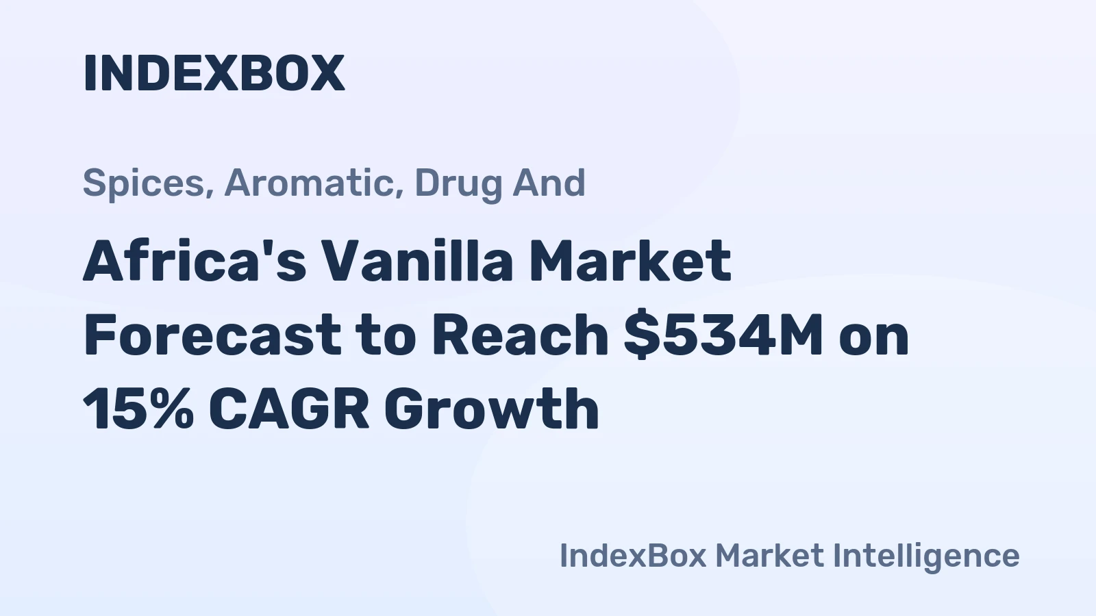Africa's Vanilla Market Forecast to Reach $534M on 15% CAGR Growth