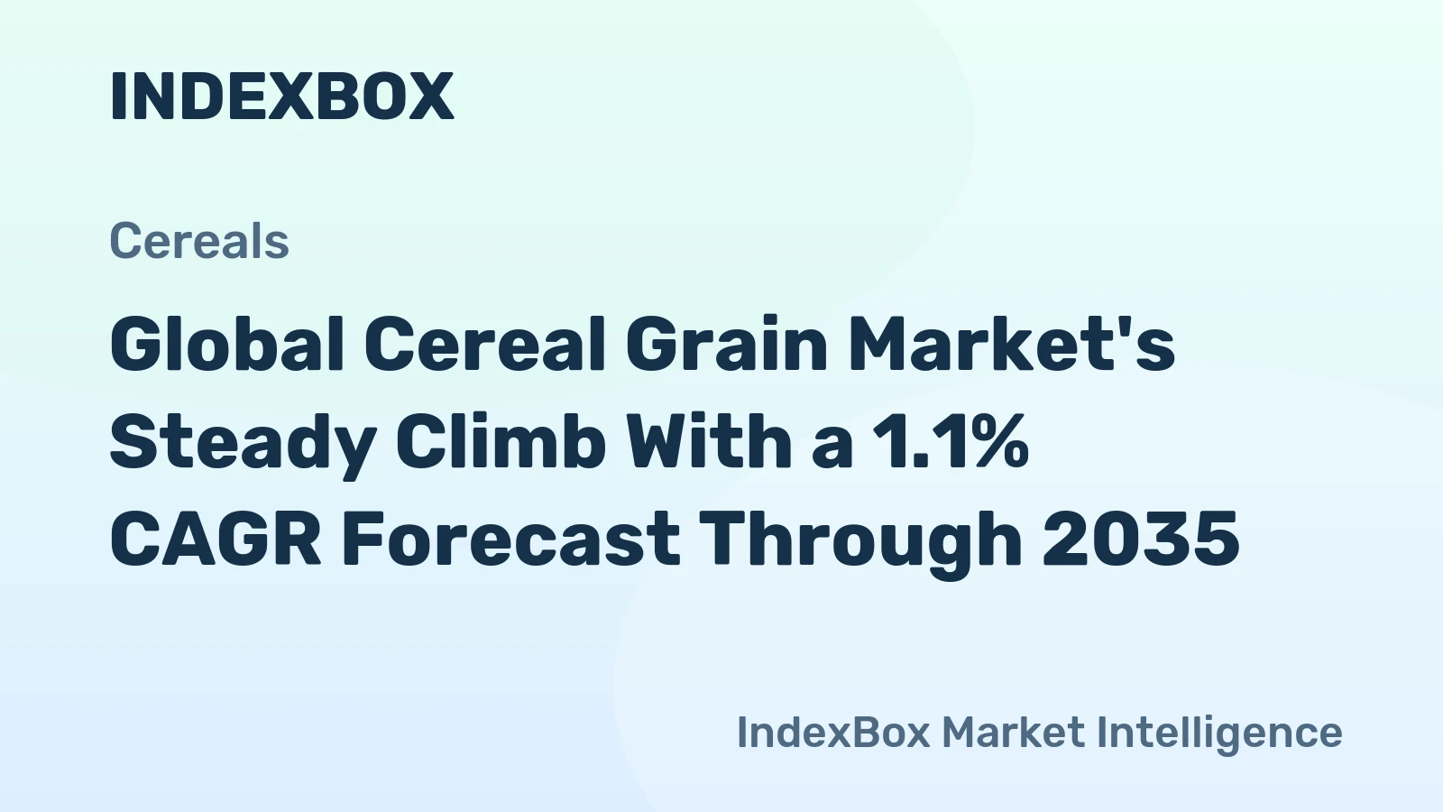 Global Cereal Grain Market's Steady Climb With a 1.1% CAGR Forecast Through 2035