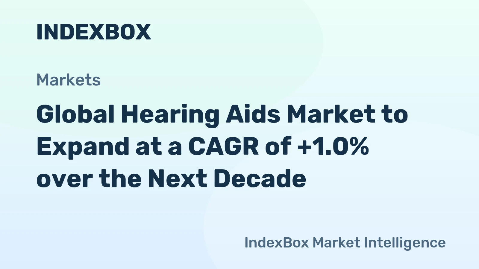Global Hearing Aids Market to Expand at a CAGR of +1.0% over the Next Decade
