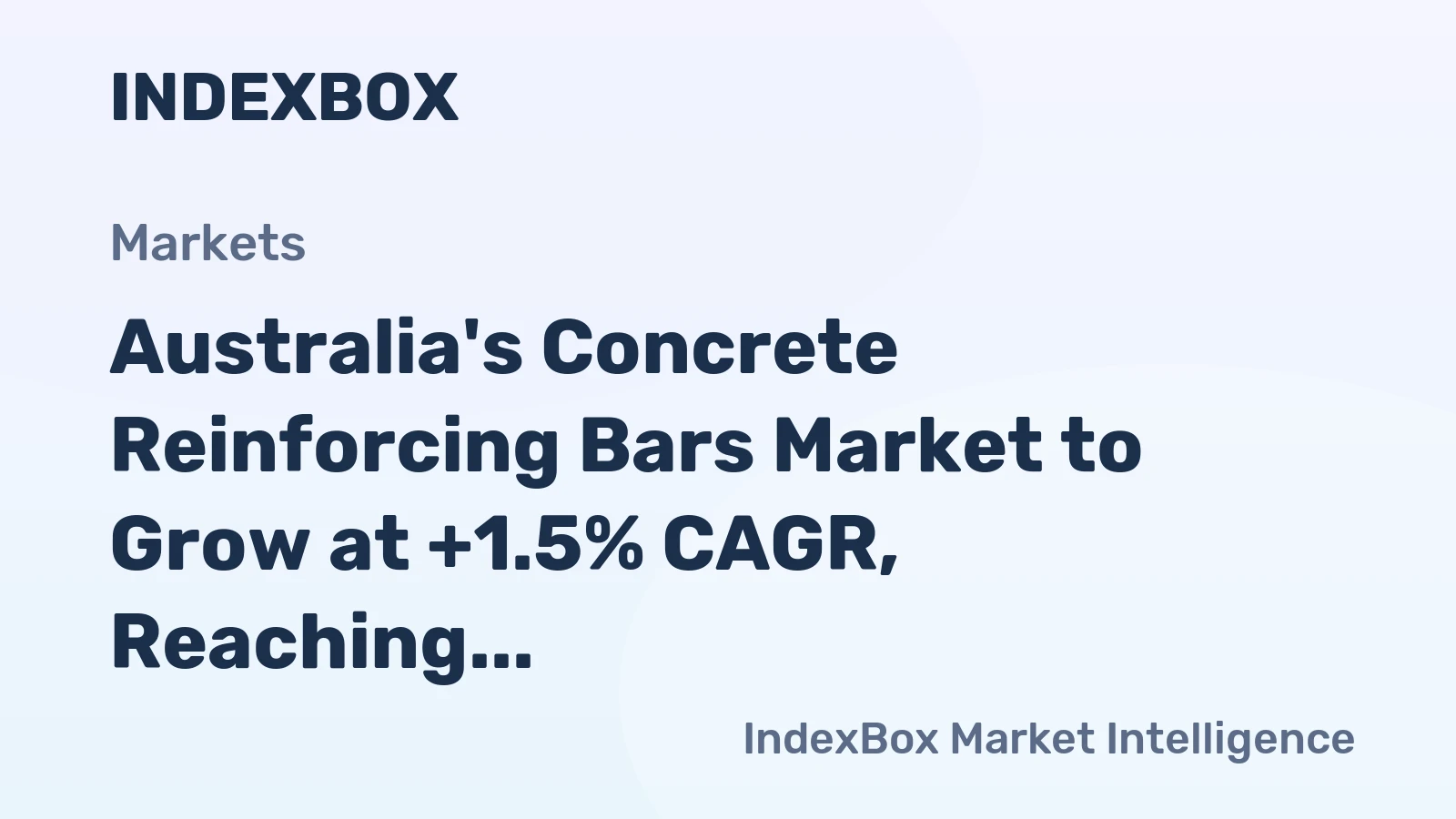 Australia's Concrete Reinforcing Bars Market to Grow at +1.5% CAGR, Reaching 404K Tons by 2035