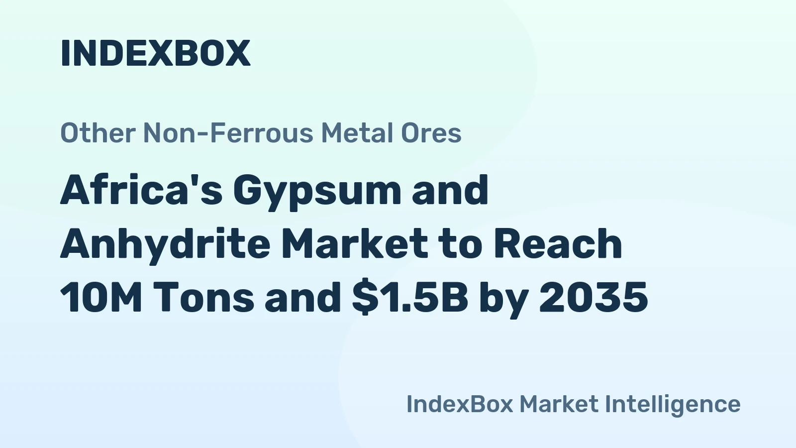 Africa's Gypsum and Anhydrite Market to Reach 10M Tons and $1.5B by 2035
