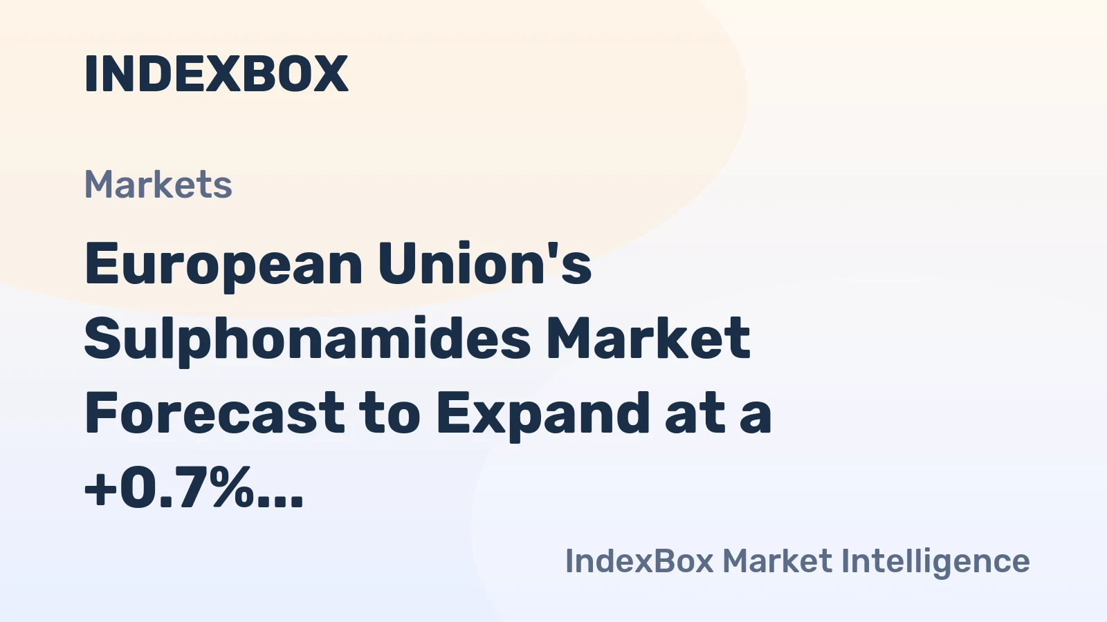 European Union's Sulphonamides Market Forecast to Expand at a +0.7% CAGR Through 2035