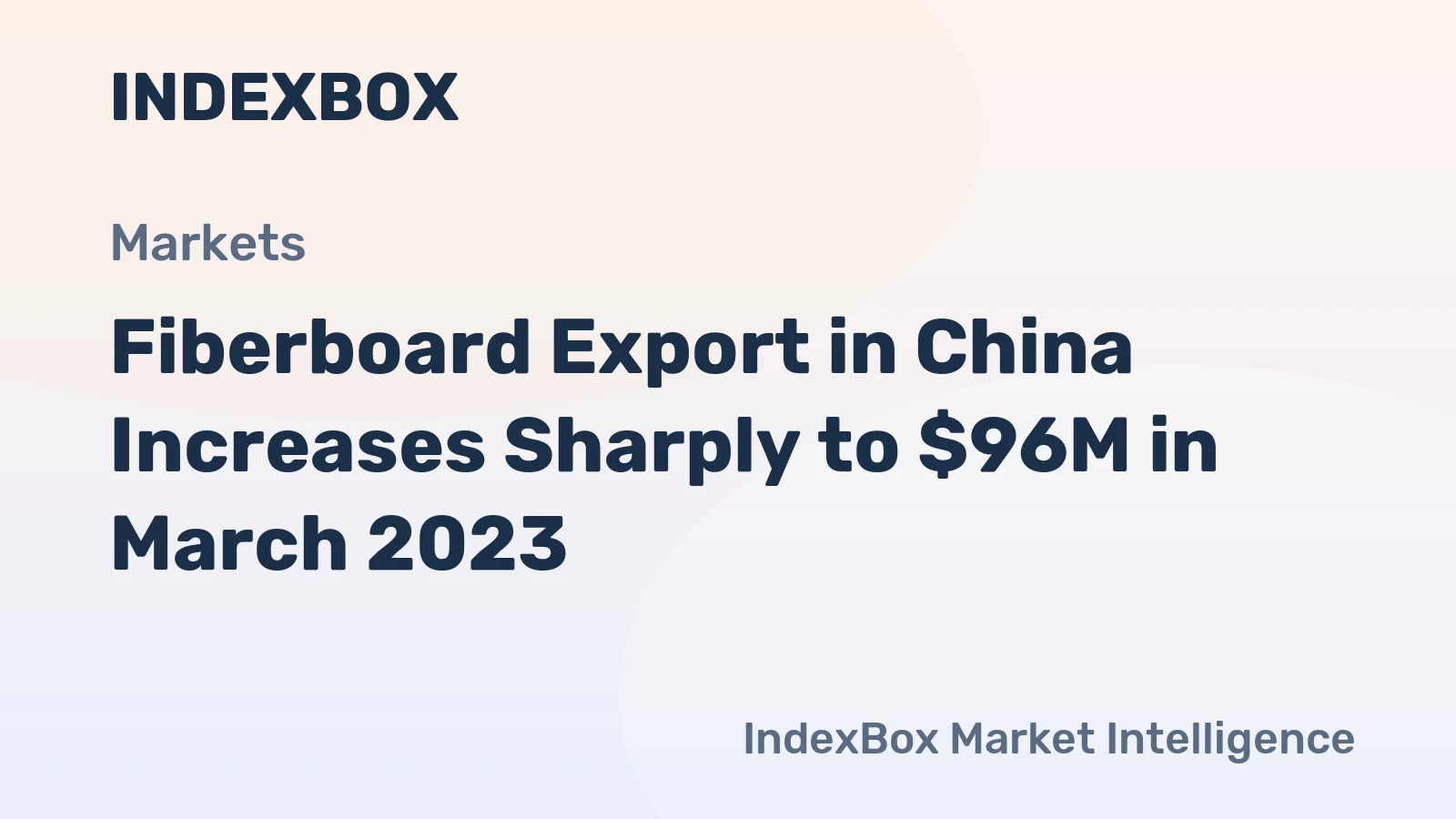 Fiberboard Export in China Increases Sharply to $96M in March 2023
