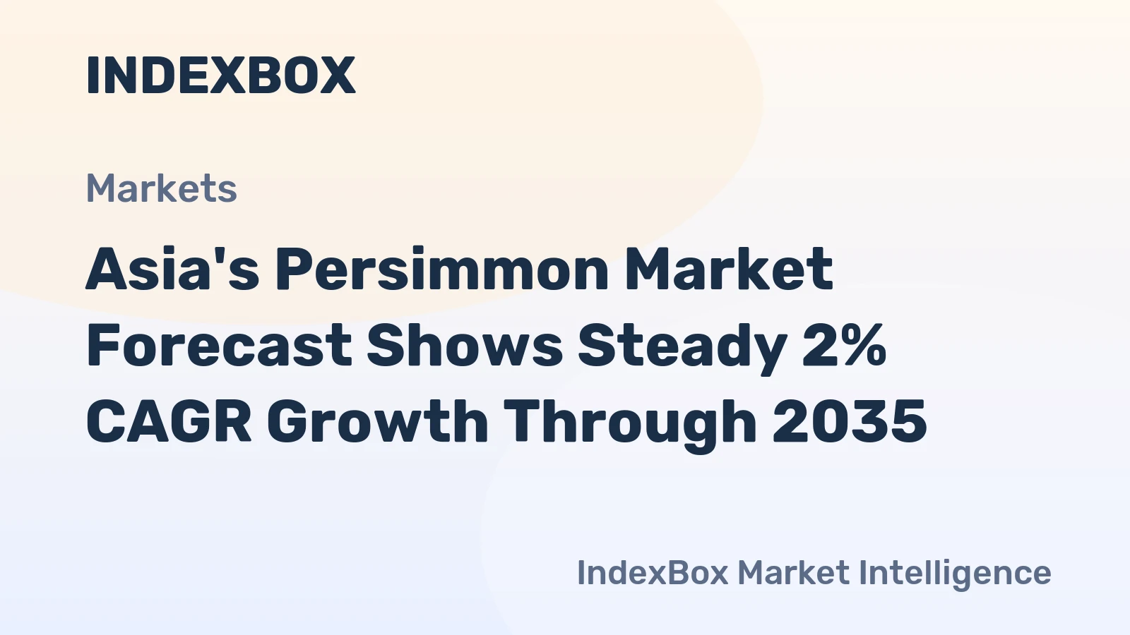 Asia's Persimmon Market Forecast Shows Steady 2% CAGR Growth Through 2035