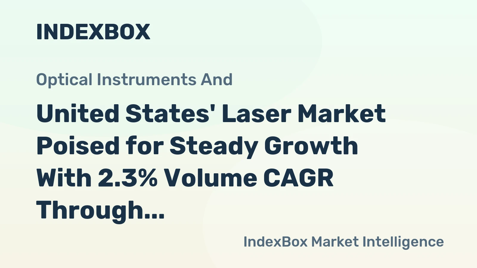United States' Laser Market Poised for Steady Growth With 2.3% Volume CAGR Through 2035