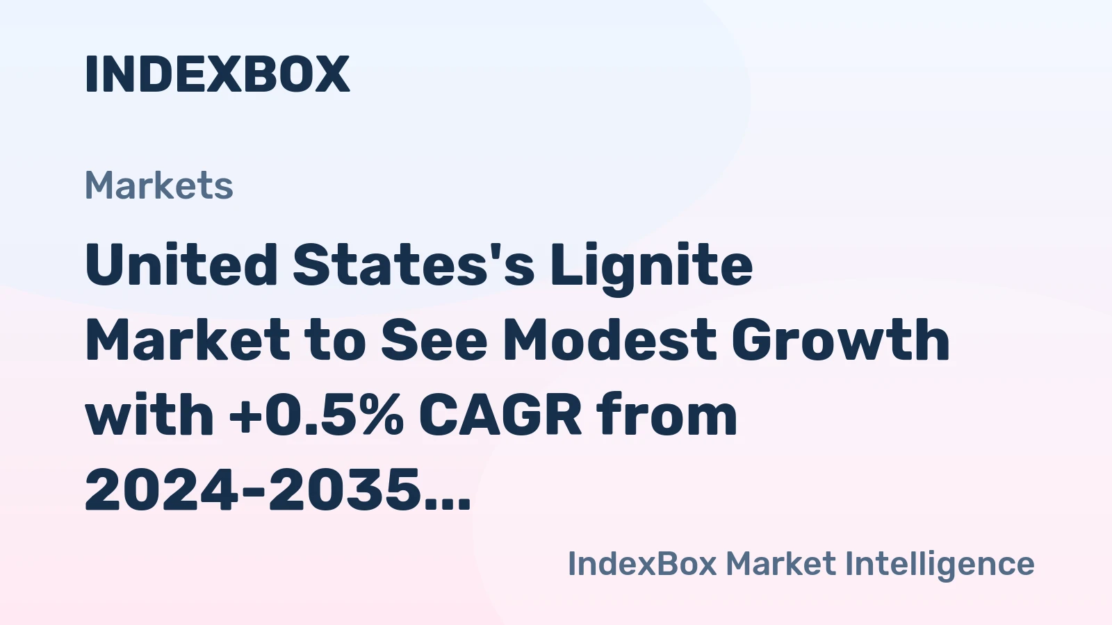 United States's Lignite Market to See Modest Growth with +0.5% CAGR from 2024-2035