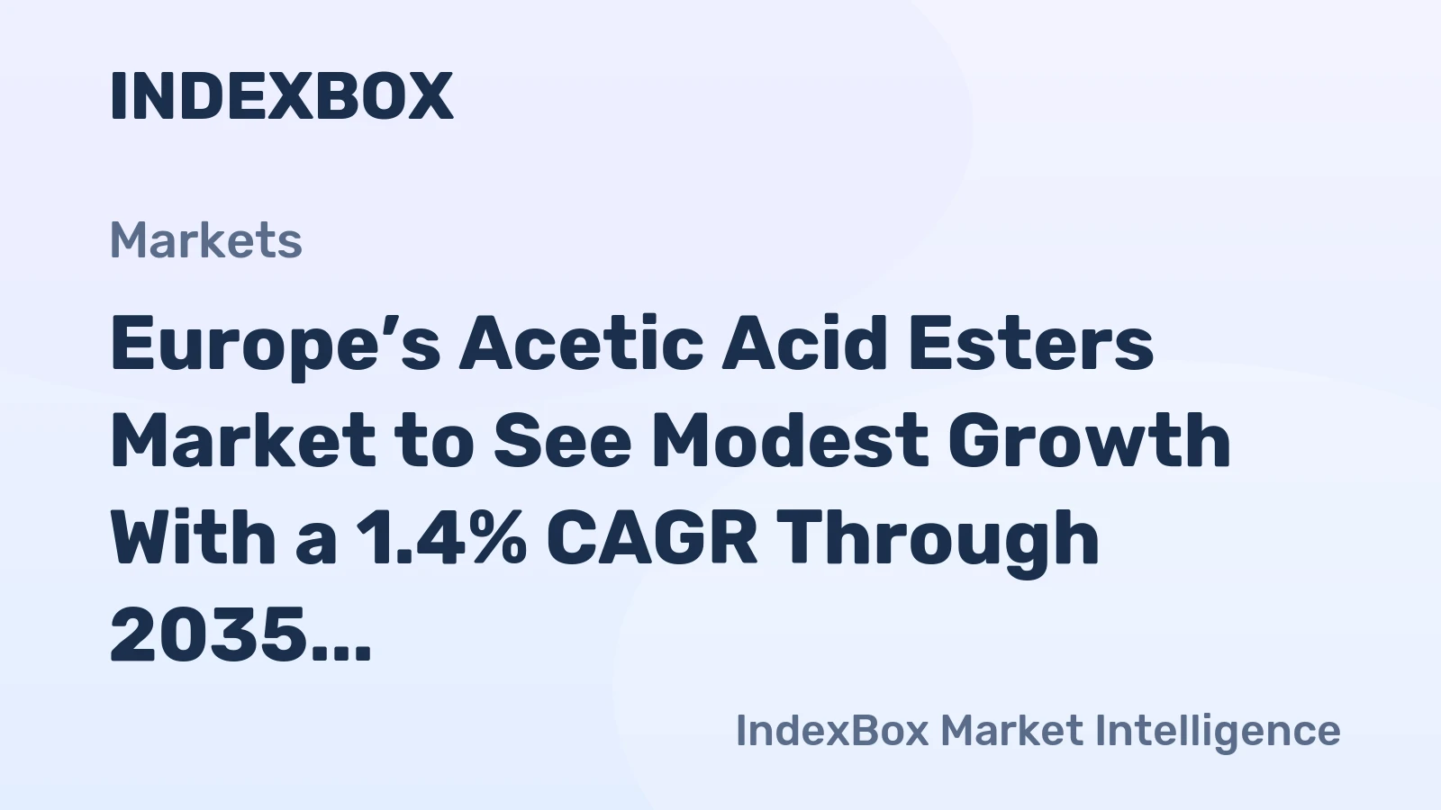 Europe’s Acetic Acid Esters Market to See Modest Growth With a 1.4% CAGR Through 2035