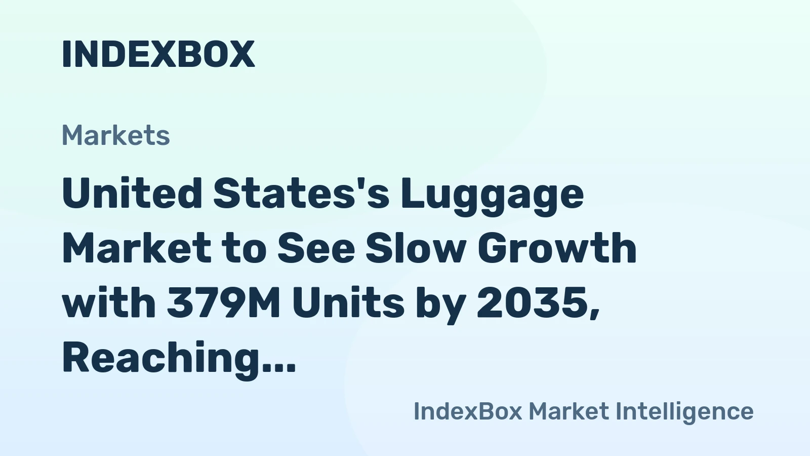 United States's Luggage Market to See Slow Growth with 379M Units by 2035, Reaching $5.3B in Value