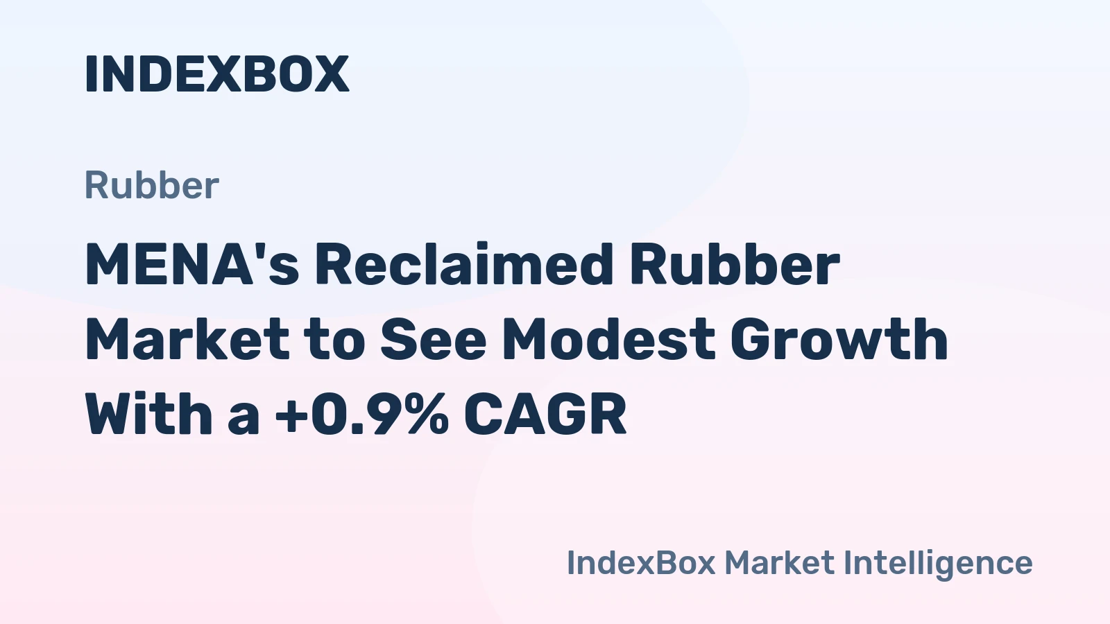 MENA's Reclaimed Rubber Market to See Modest Growth With a +0.9% CAGR