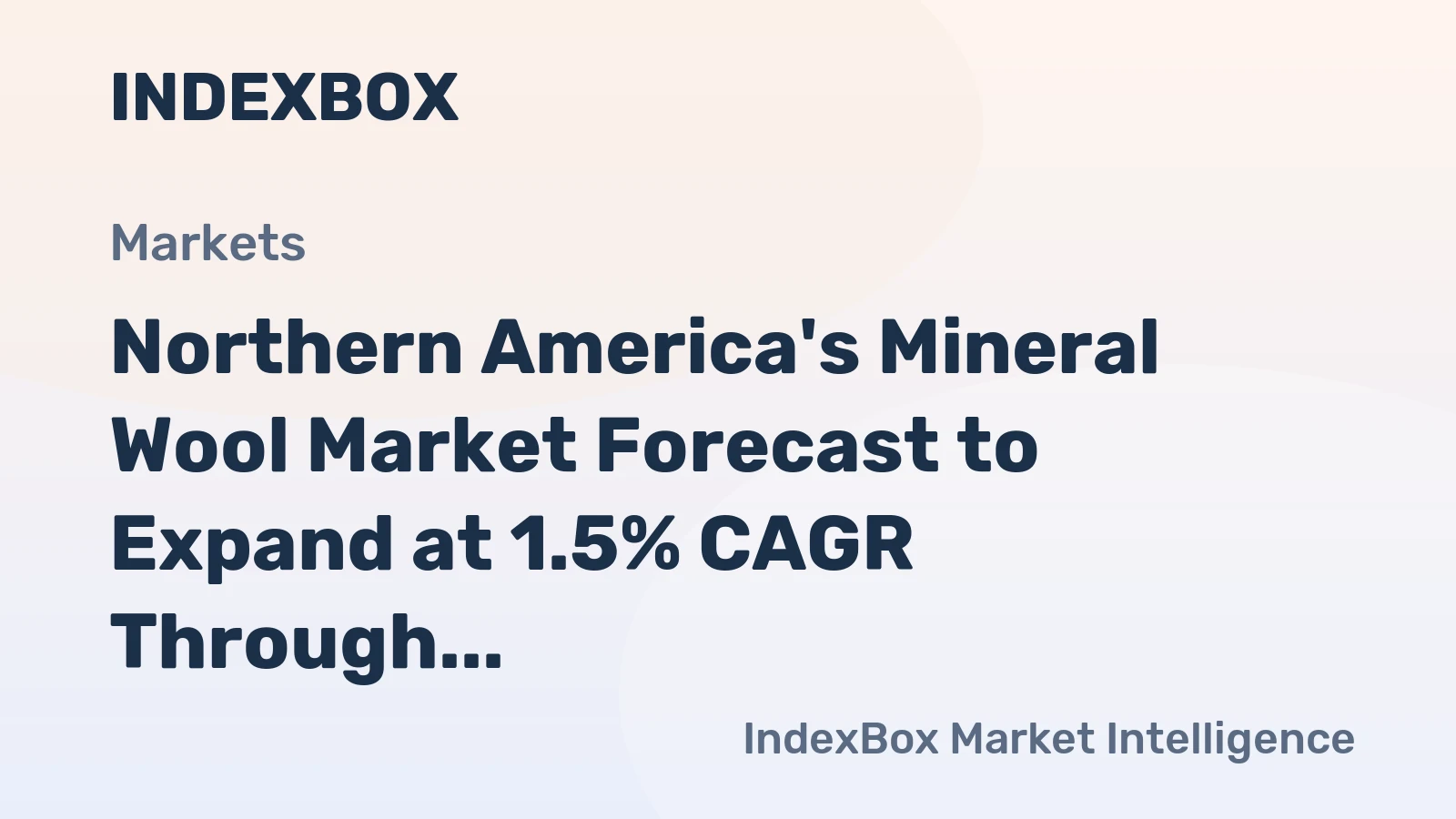 Northern America's Mineral Wool Market Forecast to Expand at 1.5% CAGR Through 2035