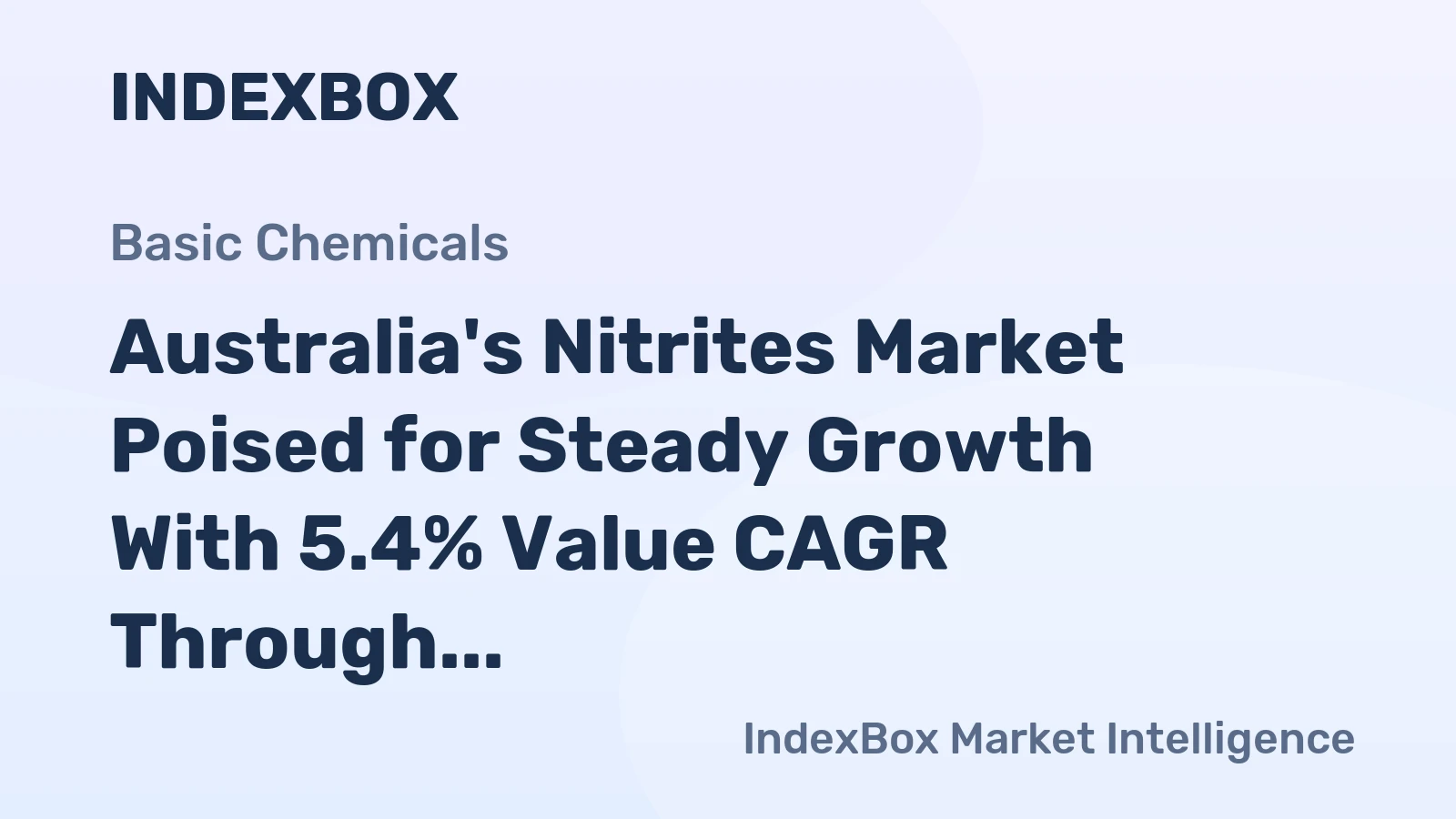 Australia's Nitrites Market Poised for Steady Growth With 5.4% Value CAGR Through 2035