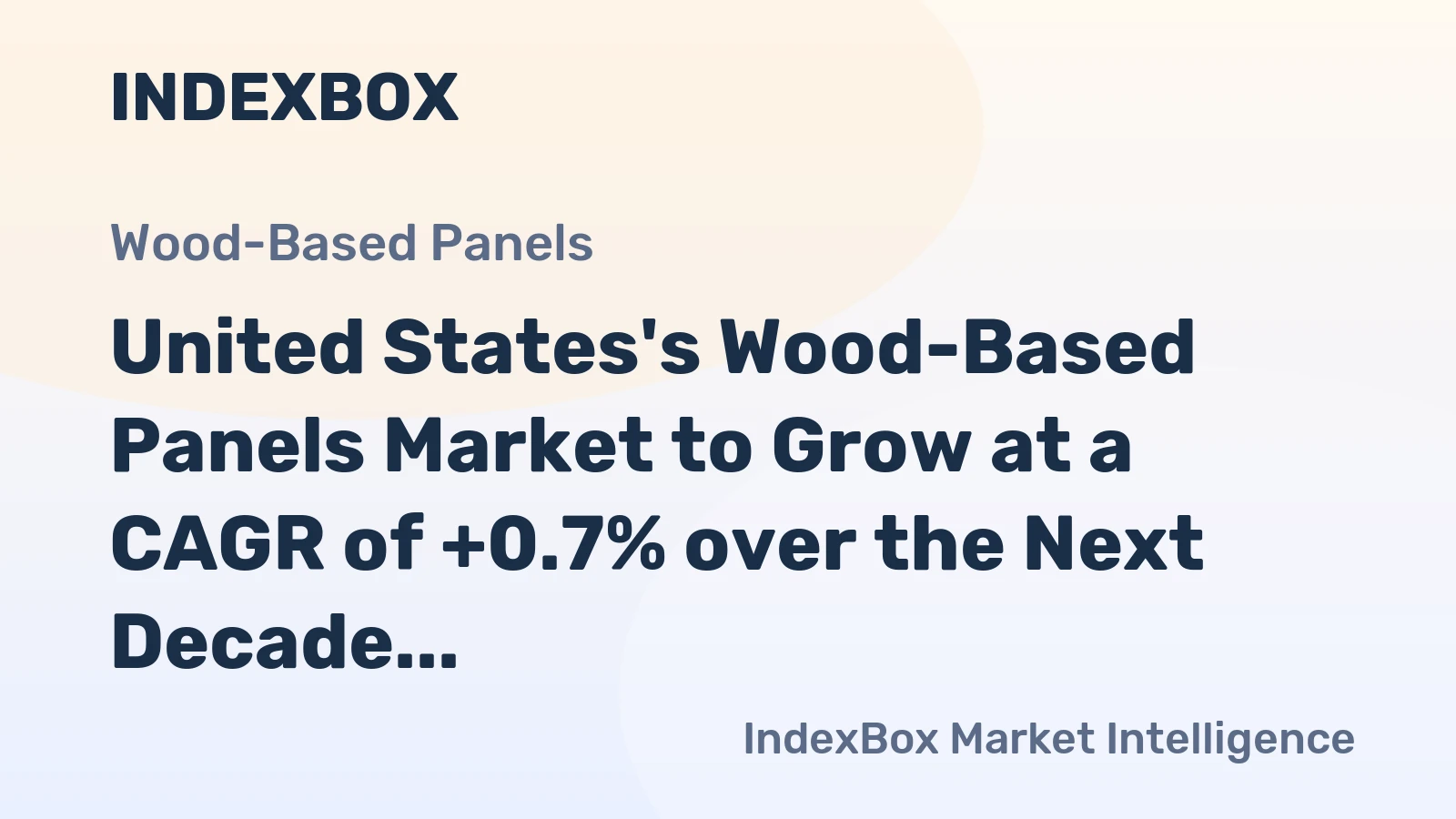 United States's Wood-Based Panels Market to Grow at a CAGR of +0.7% over the Next Decade