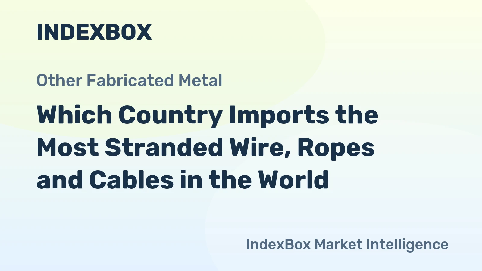 Which Country Imports the Most Stranded Wire, Ropes and Cables in the World?