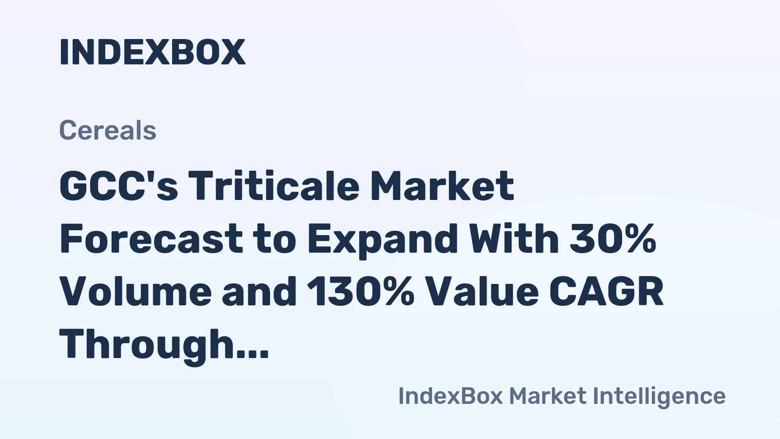 GCC's Triticale Market Forecast to Expand With 30% Volume and 130% Value CAGR Through 2035