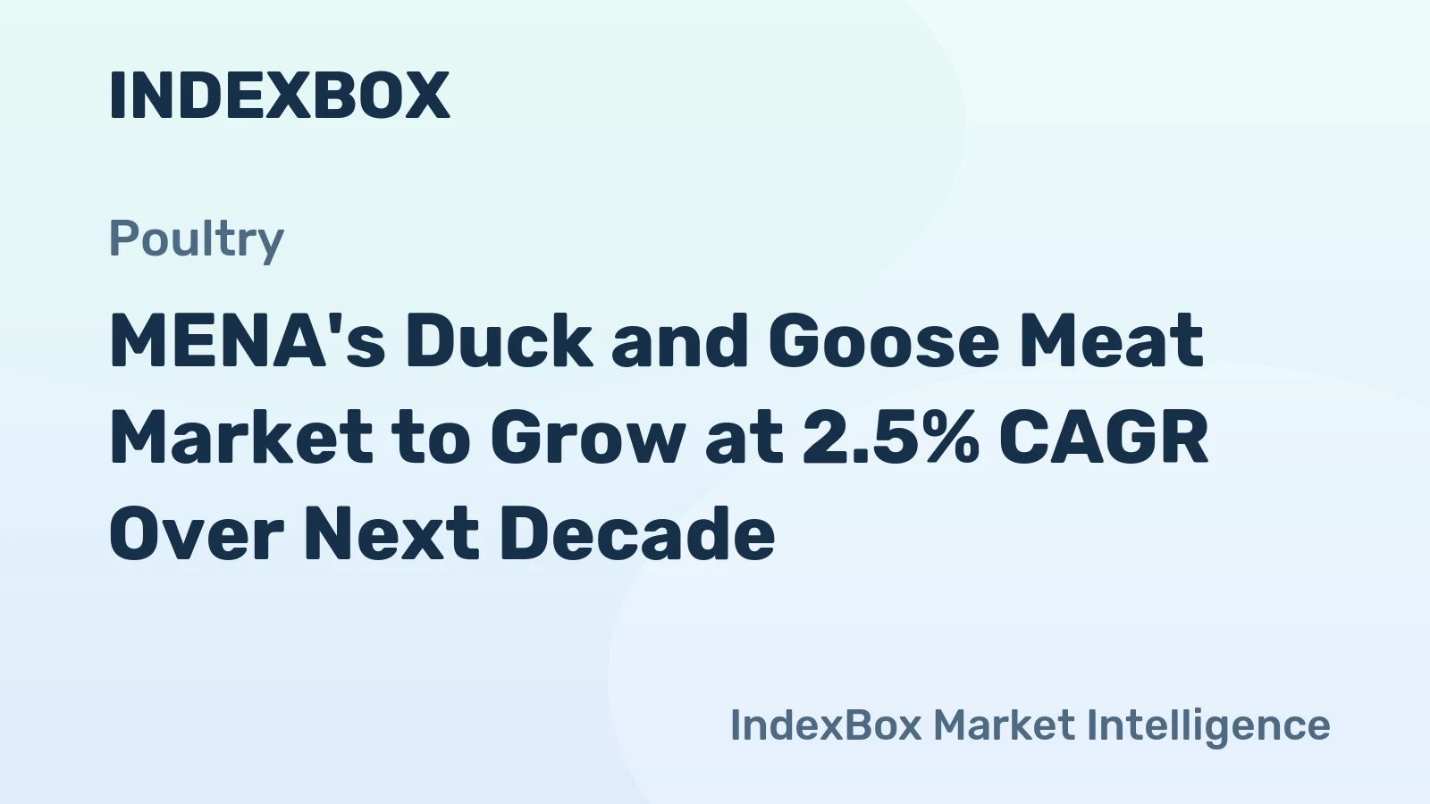 MENA's Duck and Goose Meat Market to Grow at 2.5% CAGR Over Next Decade