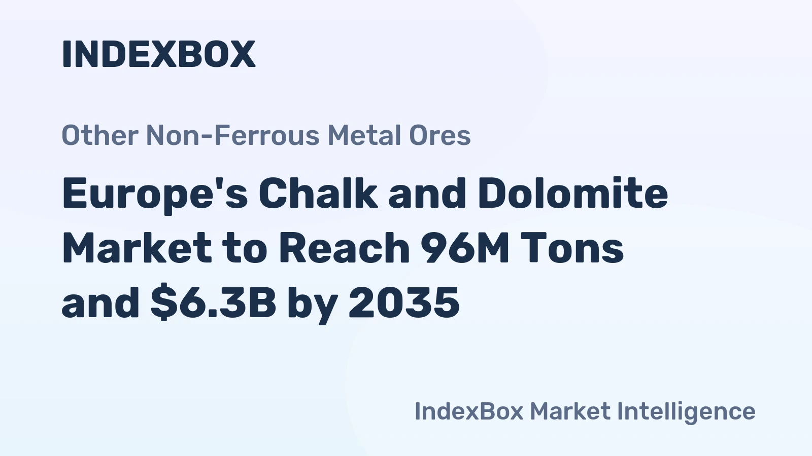 Europe's Chalk and Dolomite Market to Reach 96M Tons and $6.3B by 2035