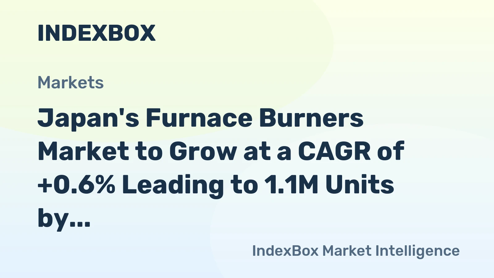 Japan's Furnace Burners Market to Grow at a CAGR of +0.6% Leading to 1.1M Units by 2035