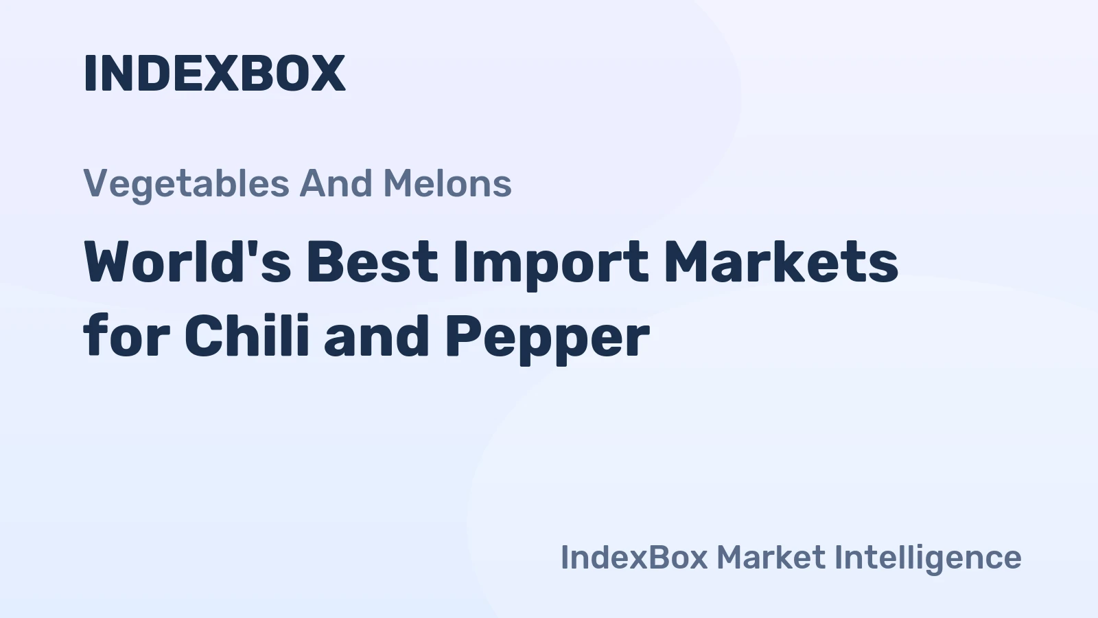 World's Best Import Markets for Chili and Pepper