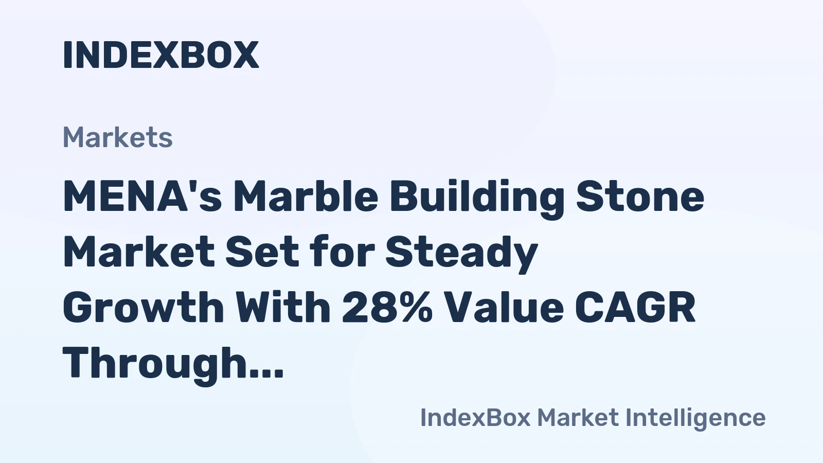 MENA's Marble Building Stone Market Set for Steady Growth With 28% Value CAGR Through 2035