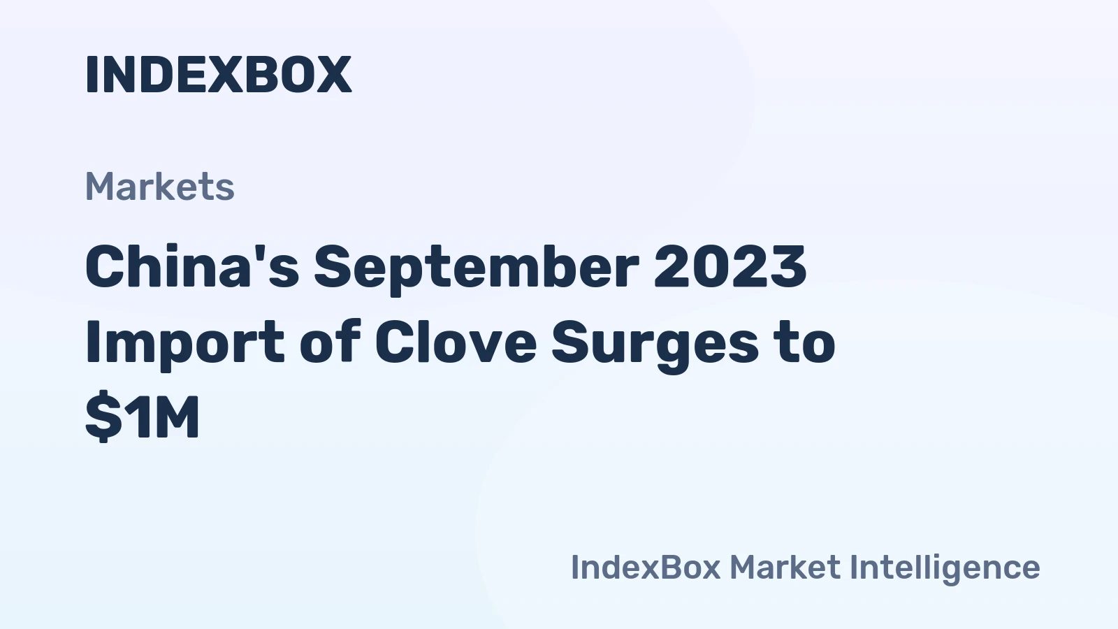 China's September 2023 Import of Clove Surges to $1M