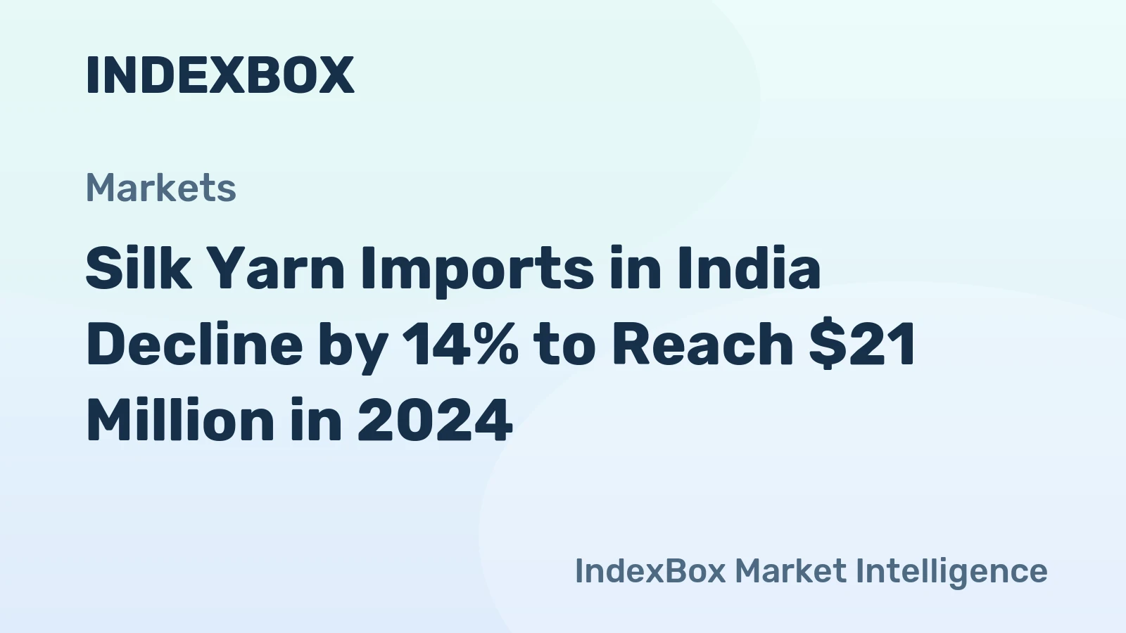 Silk Yarn Imports in India Decline by 14% to Reach $21 Million in 2024