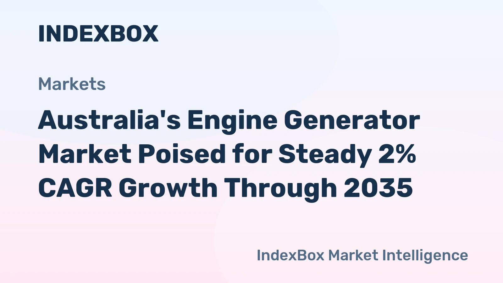 Australia's Engine Generator Market Poised for Steady 2% CAGR Growth Through 2035