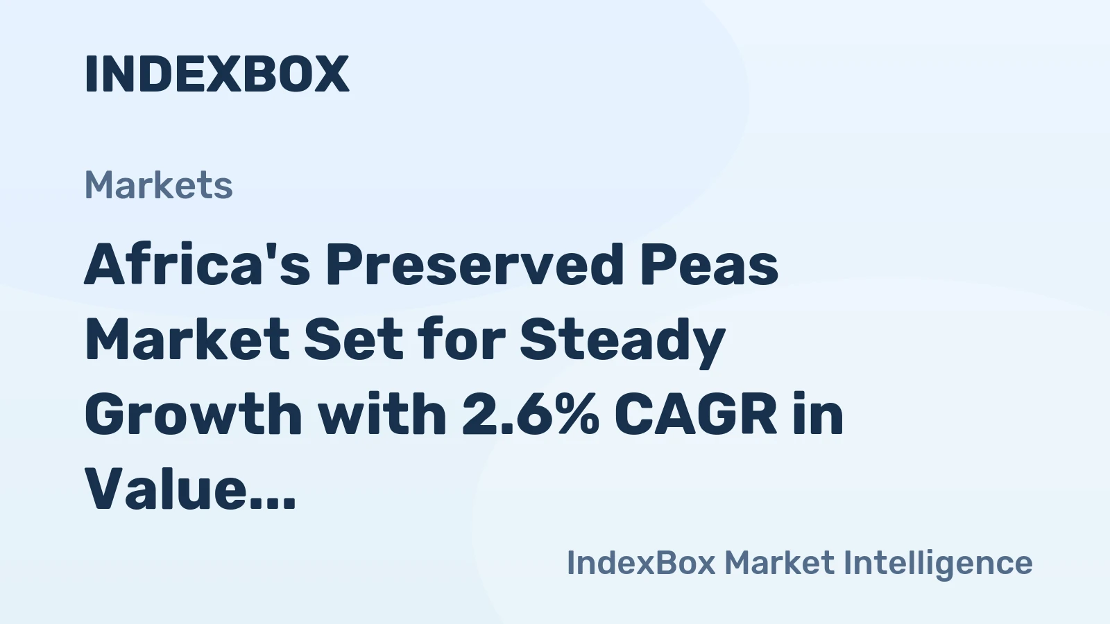 Africa's Preserved Peas Market Set for Steady Growth with 2.6% CAGR in Value Through 2035
