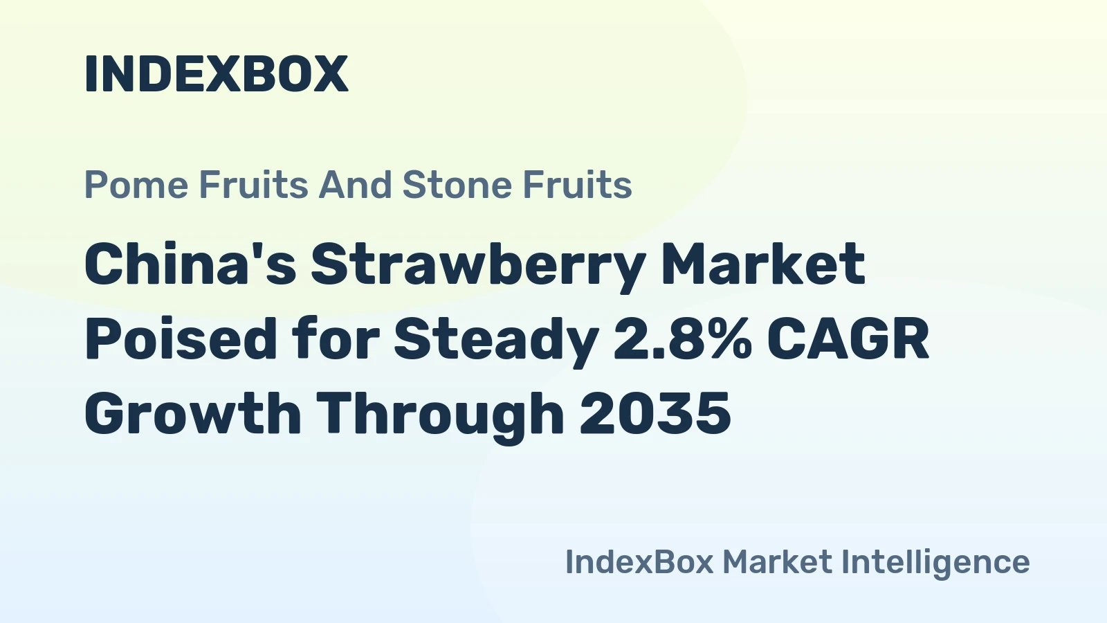 China's Strawberry Market Poised for Steady 2.8% CAGR Growth Through 2035