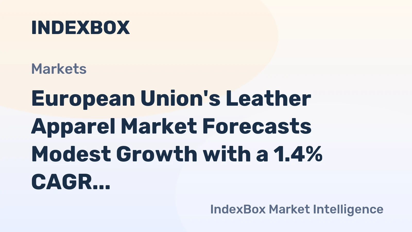 European Union's Leather Apparel Market Forecasts Modest Growth with a 1.4% CAGR