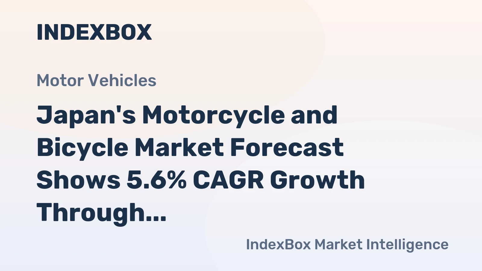 Japan's Motorcycle and Bicycle Market Forecast Shows 5.6% CAGR Growth Through 2035