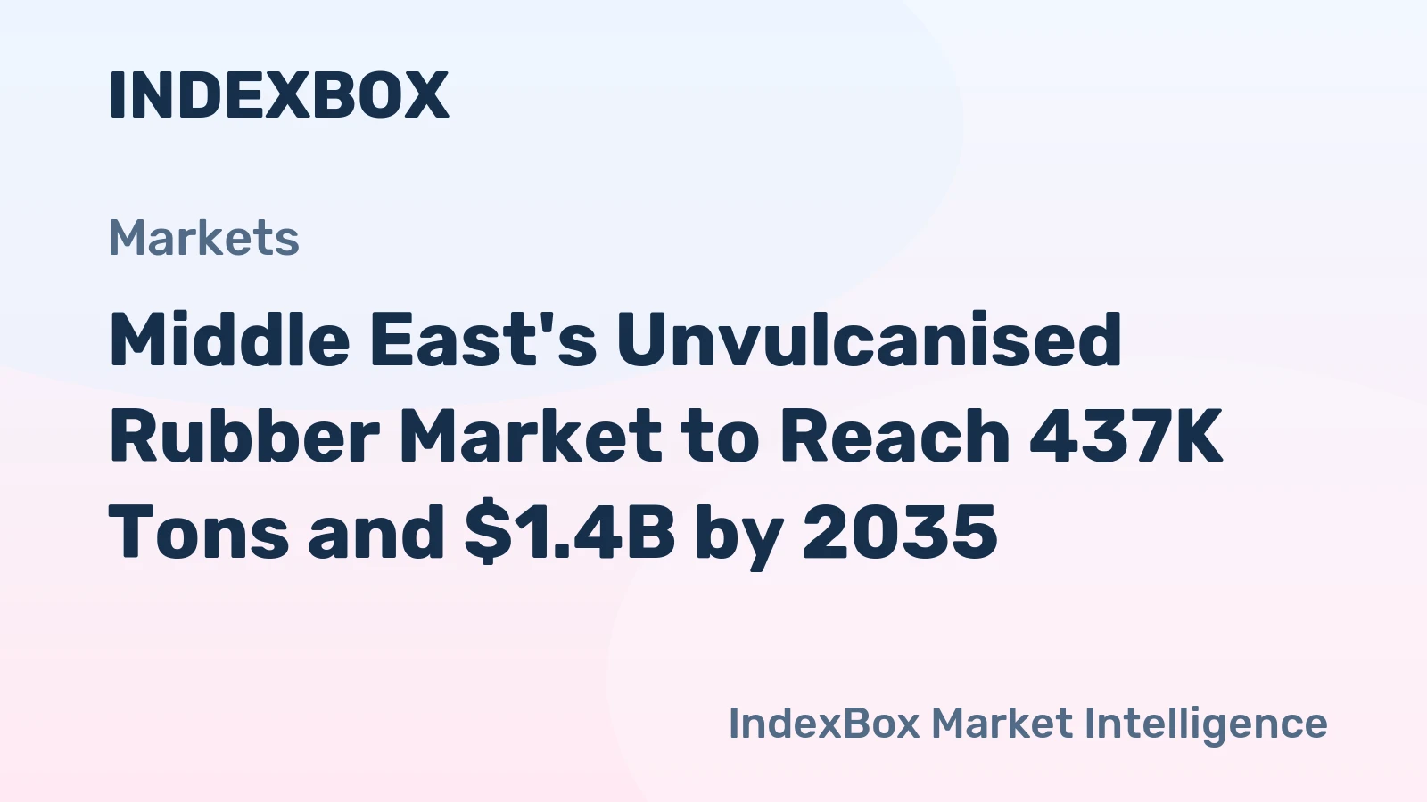Middle East's Unvulcanised Rubber Market to Reach 437K Tons and $1.4B by 2035